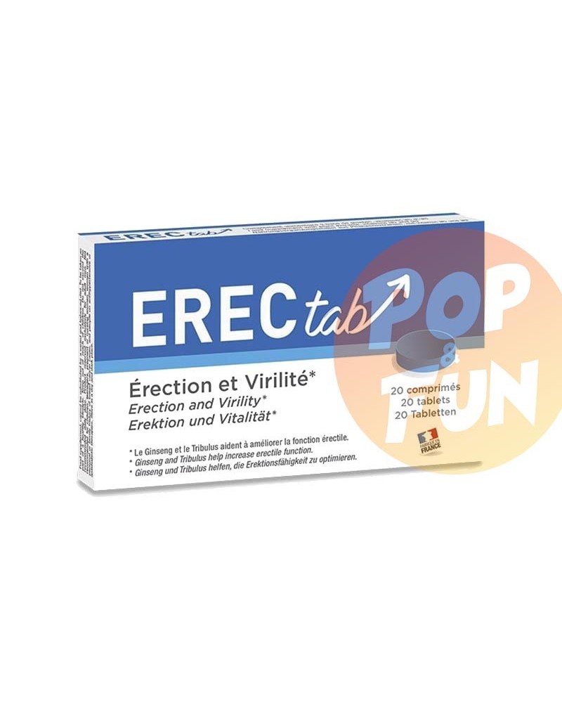 Stimulant érection ErecTab 20 gélules sur Pop & Fun